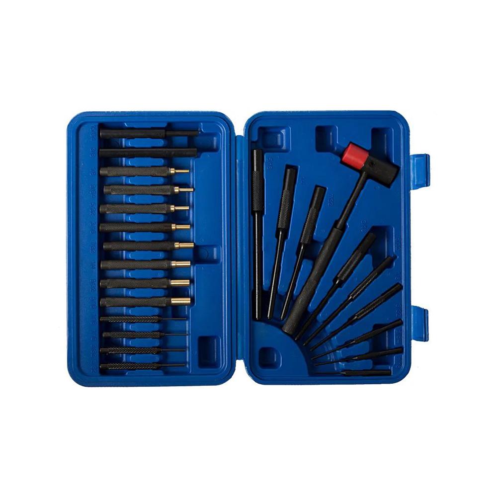 Dac Tech Gunmaster Brass & Steel Drive Pin and Roll Punch Set - 24 pc
