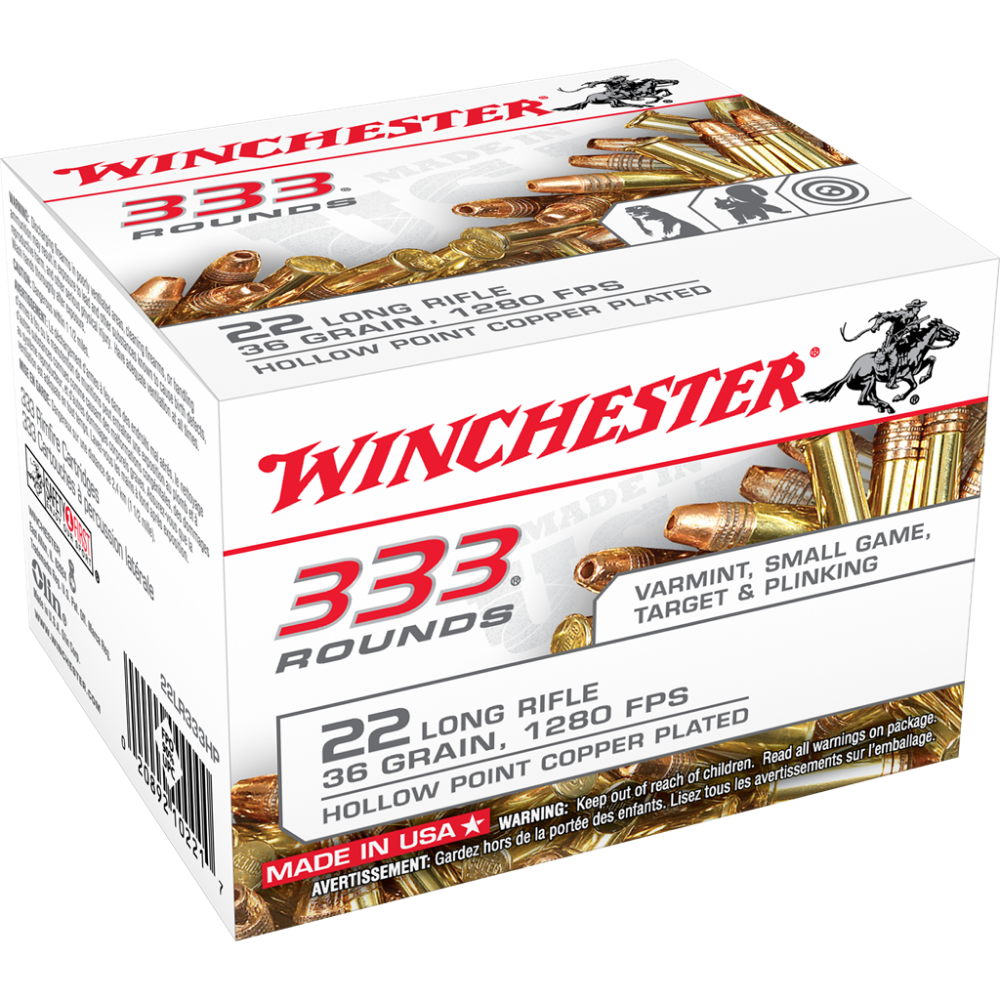 Winchester .22 LR Bulk Pack Rimfire Ammunition .22 LR 36 gr CPH...