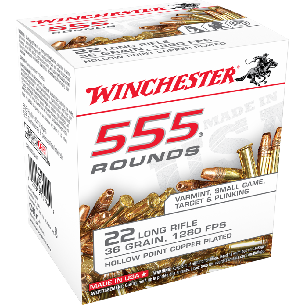 Winchester .22 LR Bulk Pack Rimfire Ammunition .22 LR 36 gr CPH...