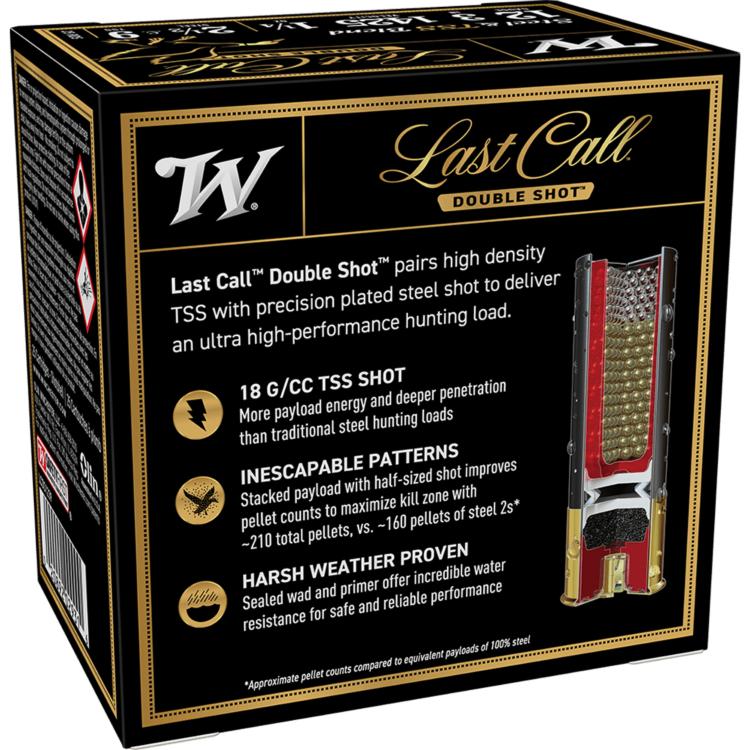 Winchester Last Call Double Shot Shotshells 12 ga 3" 1-1/4 oz 1425 fps ...