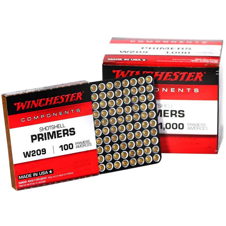 Winchester #209 Shotgun Primers For Reloading 1000 ct