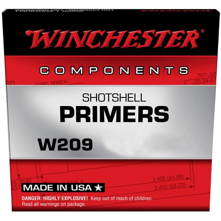 Winchester #209 Shotgun Primers For Reloading 1000 ct