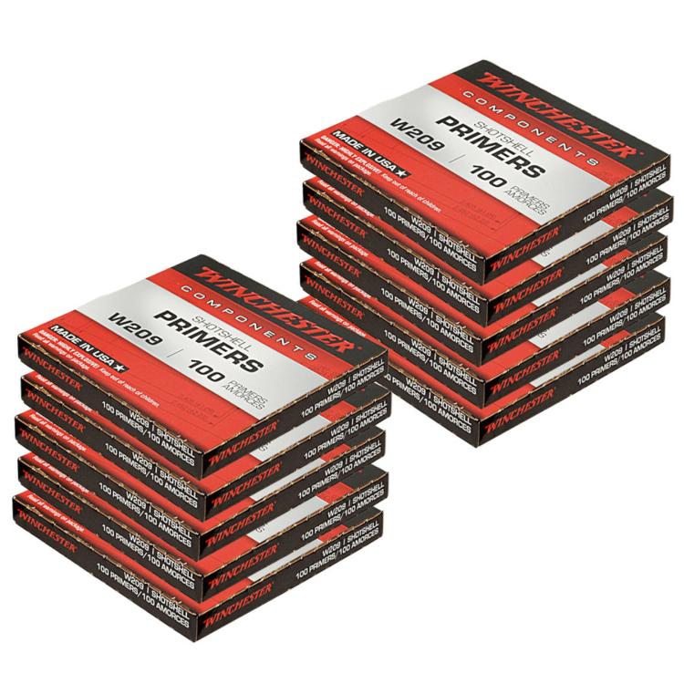 Winchester #209 Shotgun Primers For Reloading 1000 ct