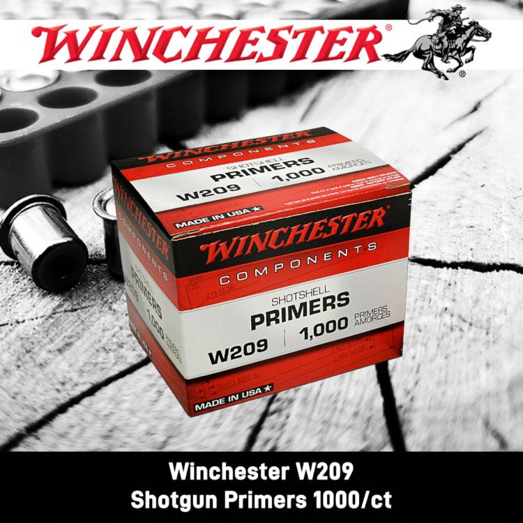 Winchester #209 Shotgun Primers For Reloading 1000 ct