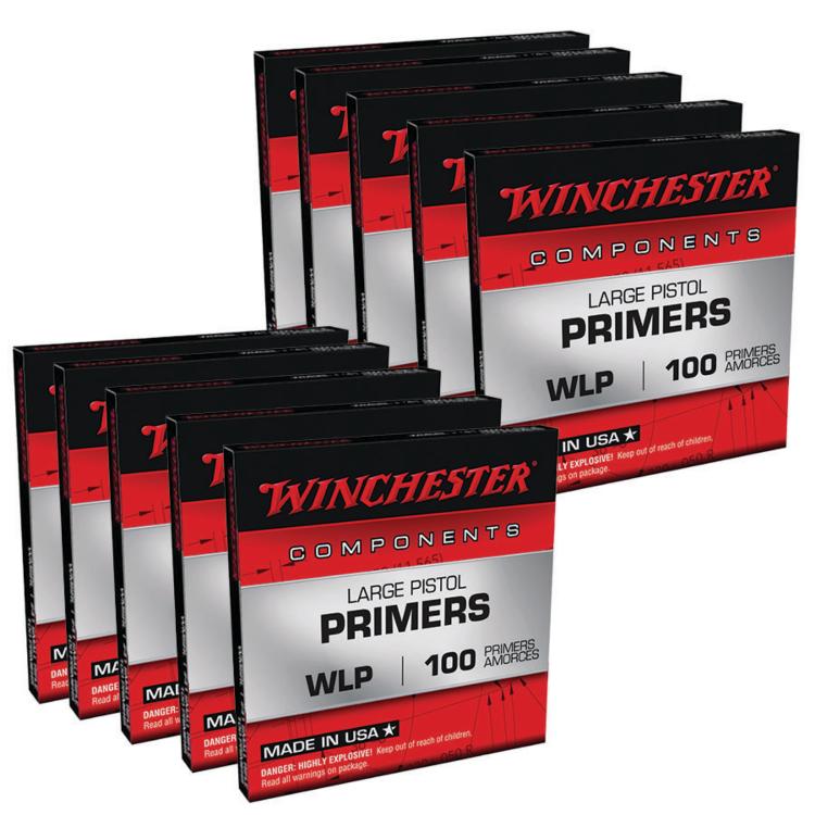 Winchester WLP Large Pistol Primers 1000ct - Bulk Reloading