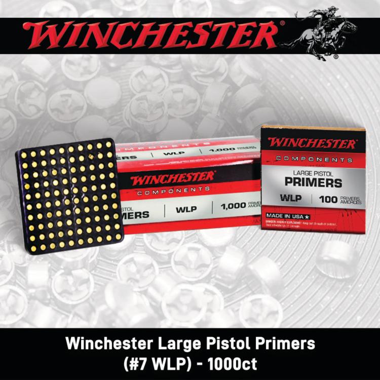 Winchester WLP Large Pistol Primers 1000ct - Bulk Reloading