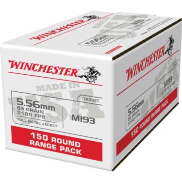 Winchester USA Lake City M193 Rifle Ammunition 5.56mm 55gr FMJ ...
