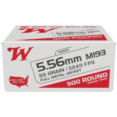 Winchester USA Lake City M193 5.56mm 55 gr FMJ Bulk Ammo – 500 Rounds