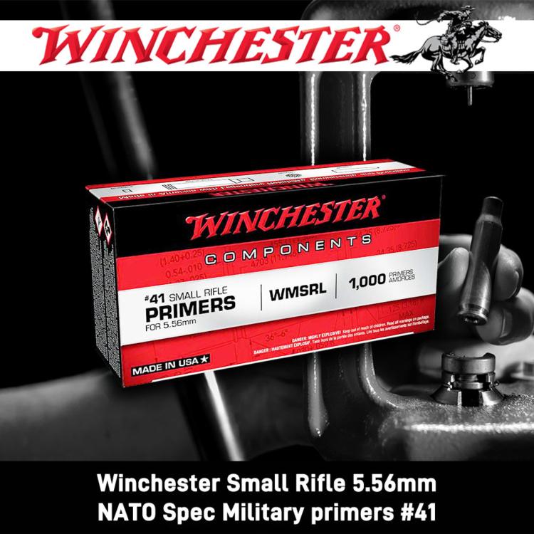 Winchester #41 WMSRL Primers for 5.56 1000/ct | AR-15 Primers