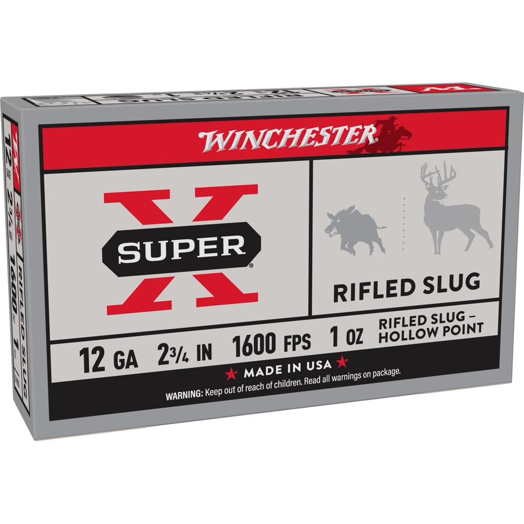 Winchester Super-X Slug 12 ga 2 3/4" 1 oz Slug 1600 fps - 5/box