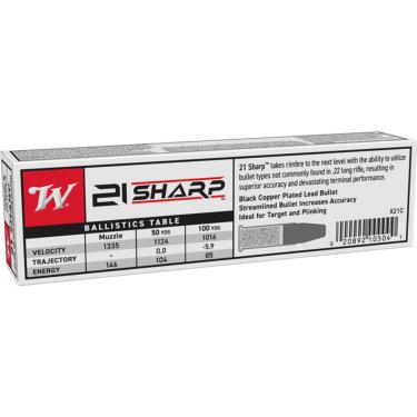 Winchester Game & Target Black Copper Plated Lead Rimfire Ammunition 21 ...