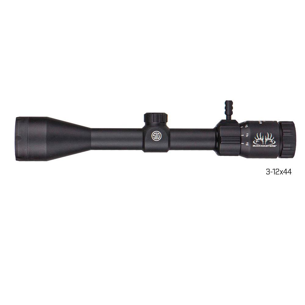 Sig Sauer Buckmasters Rifle Scope 3-12x44mm 1" SFP BDC