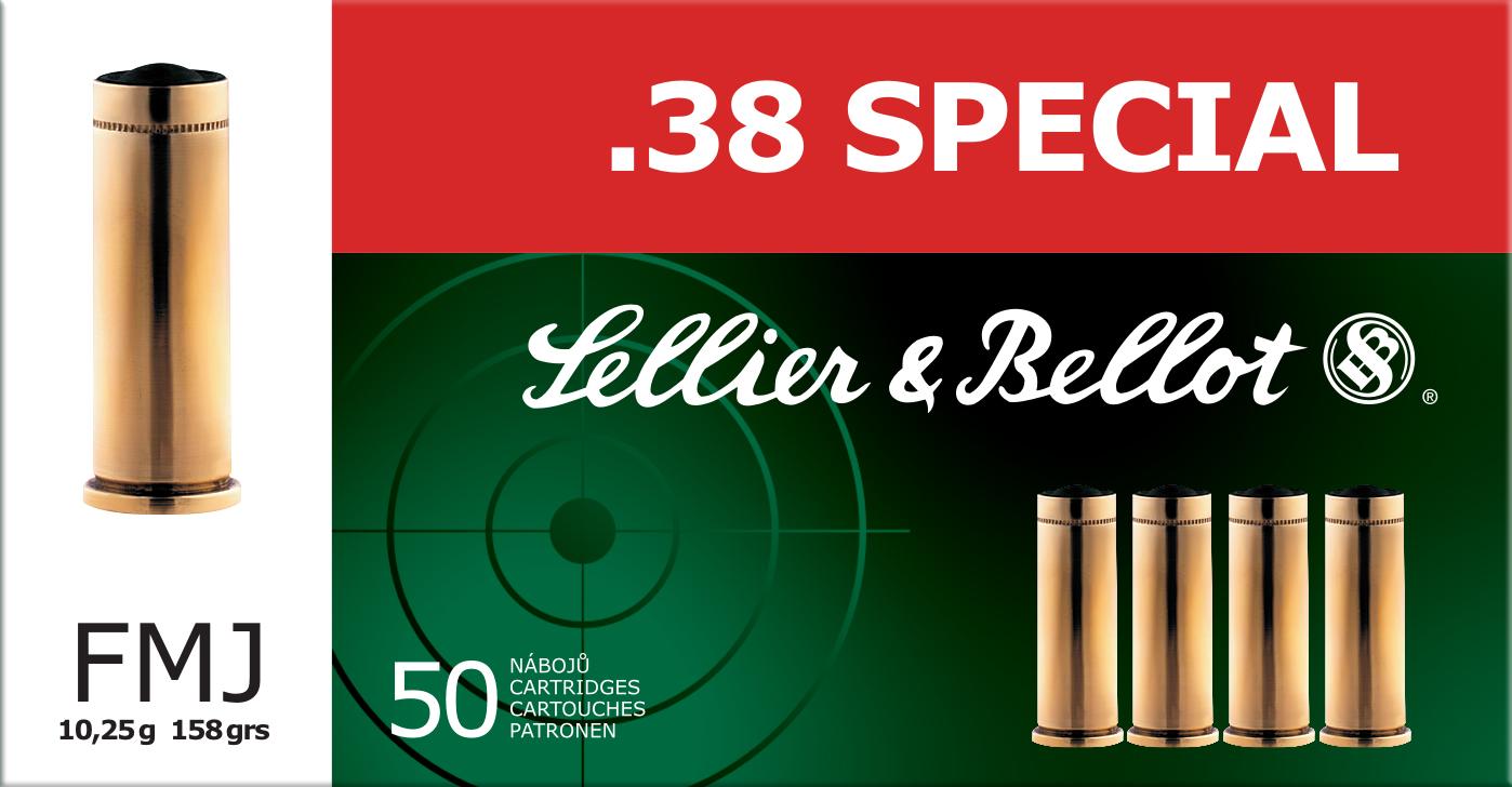 Sellier & Bellot Pistol & Revolver Ammo .38 Special 158 gr FMJ 50/Box